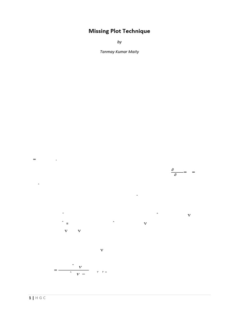 Missing Plot Technique | PDF | Estimator | Errors And Residuals