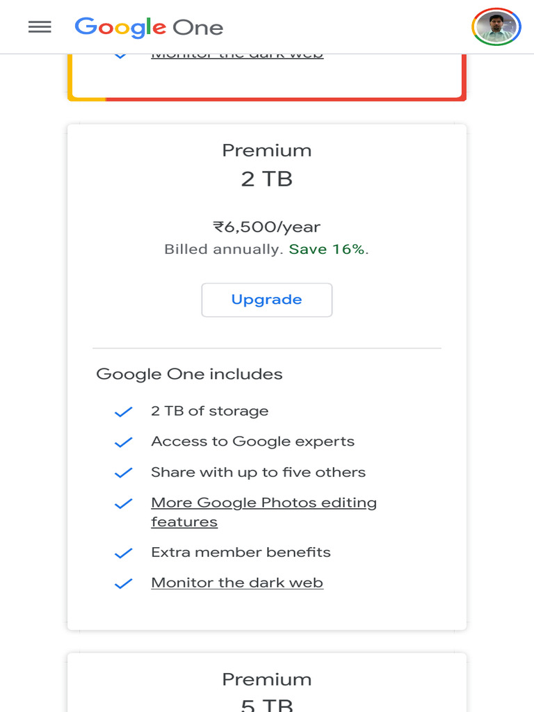 Google One Plans | PDF