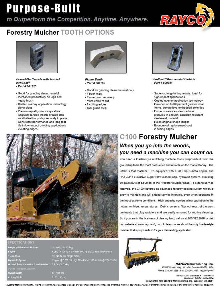 Forestry Mulcher Tooth Options | PDF | Mechanical Engineering