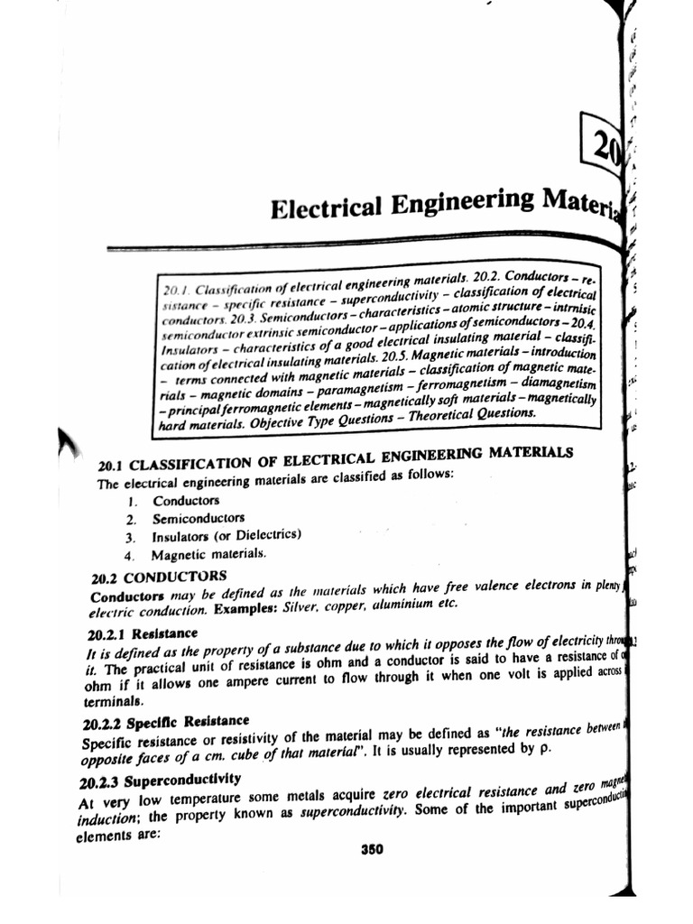 Electrical Engineering Material | PDF