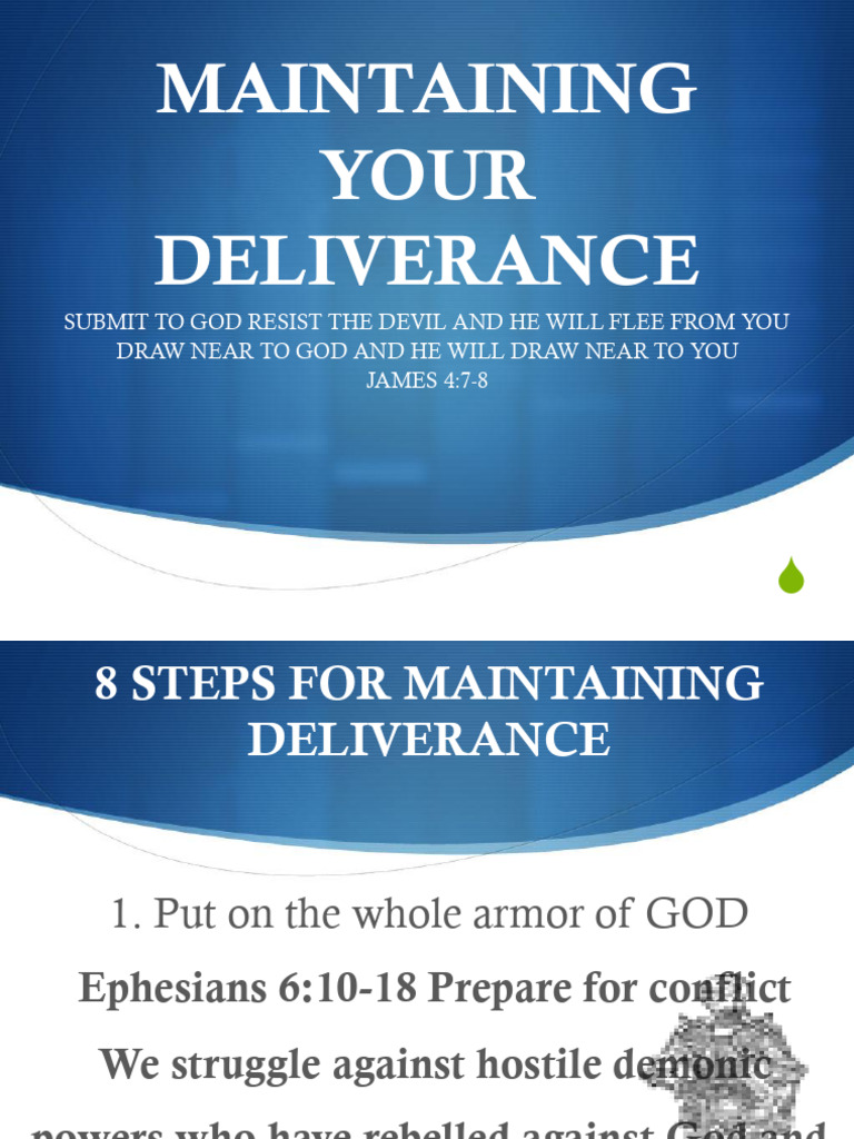 8 Steps to Maintain Your Deliverance | PDF | Jesus | Deliverance Ministry