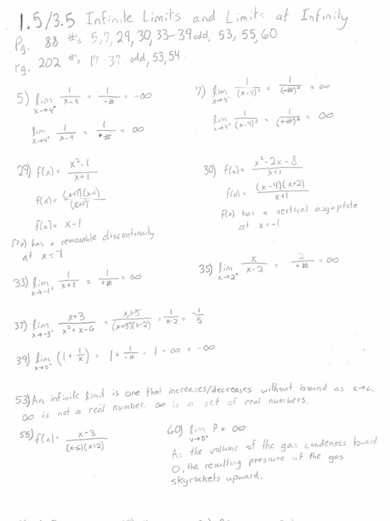 1.5_and_3.5_infinite_limits_and_limits_at_infinity_hw | PDF