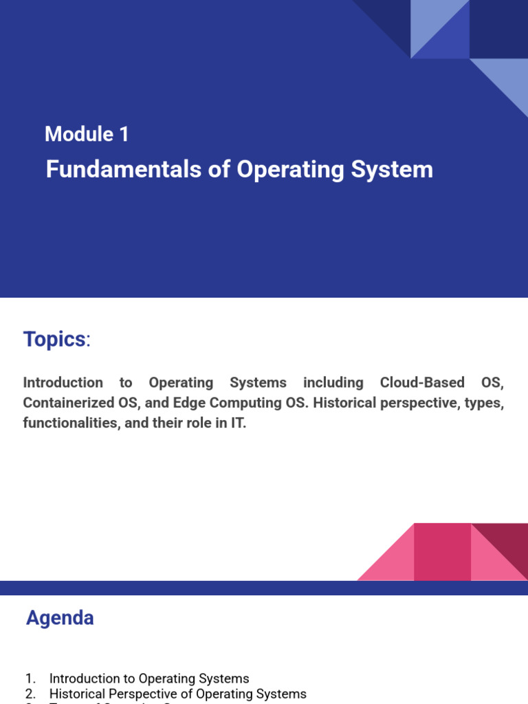 Operating System Fundamentals Overview | PDF | Kernel (Operating System) | Operating System