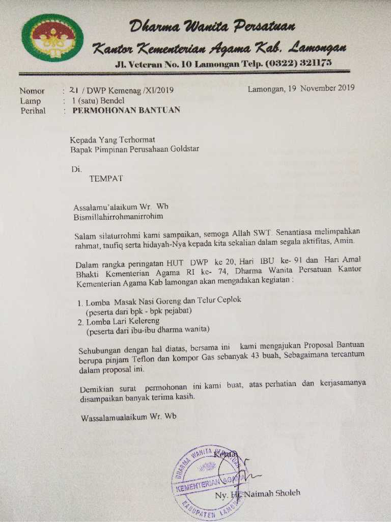 PROPOSAL DWP Ke GOLDSTAR | PDF