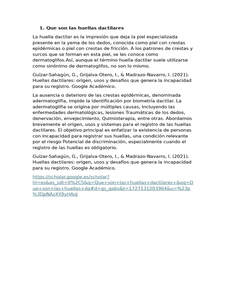 Tipos y usos de huellas dactilares | PDF | Huella dactilar | Escáner de ...