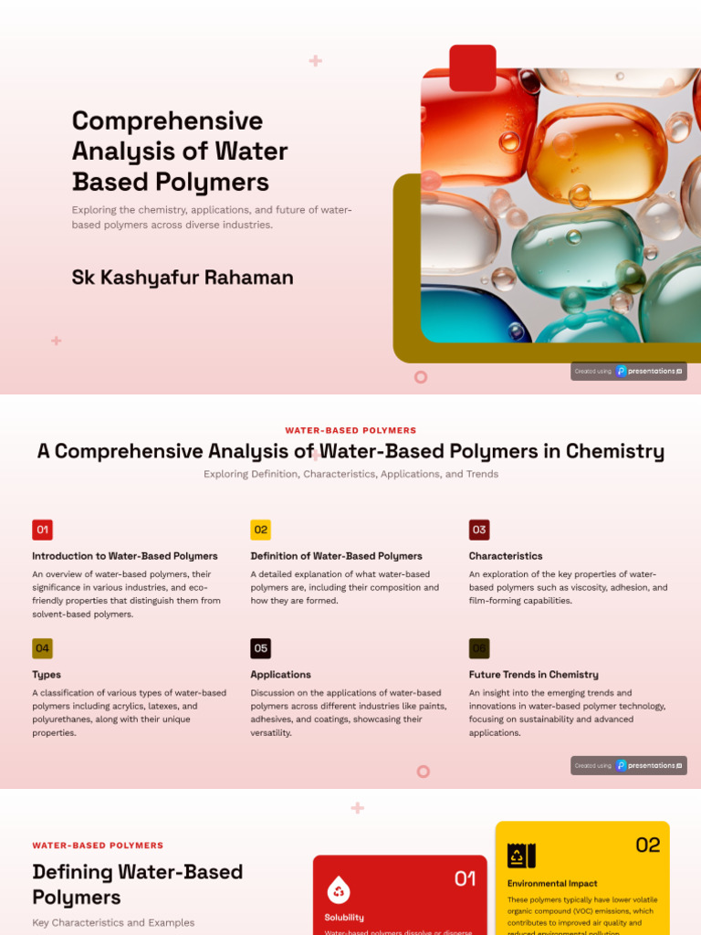 Comprehensive Analysis of Water Based Polymers | PDF