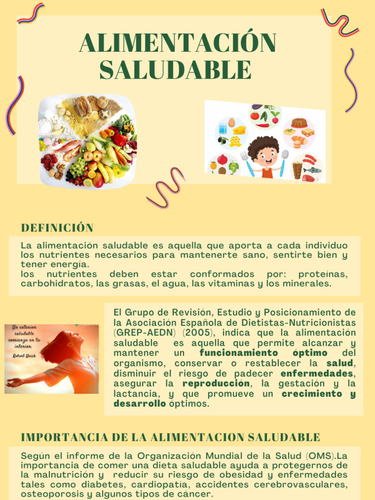 Definición de Alimentación Saludable | PDF | Alimentos | Nutrición