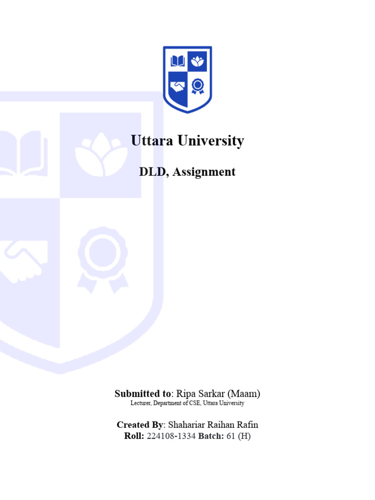 DLD Assignment | PDF