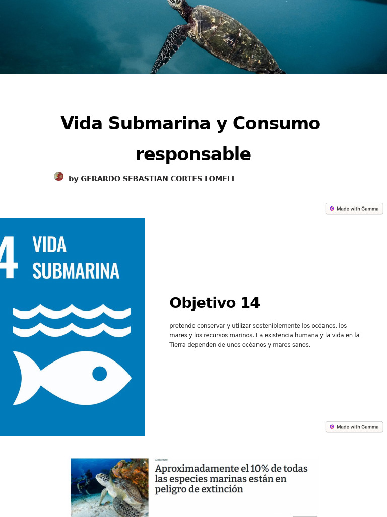 Vida Submarina y Consumo | PDF | Sustentabilidad | Mar