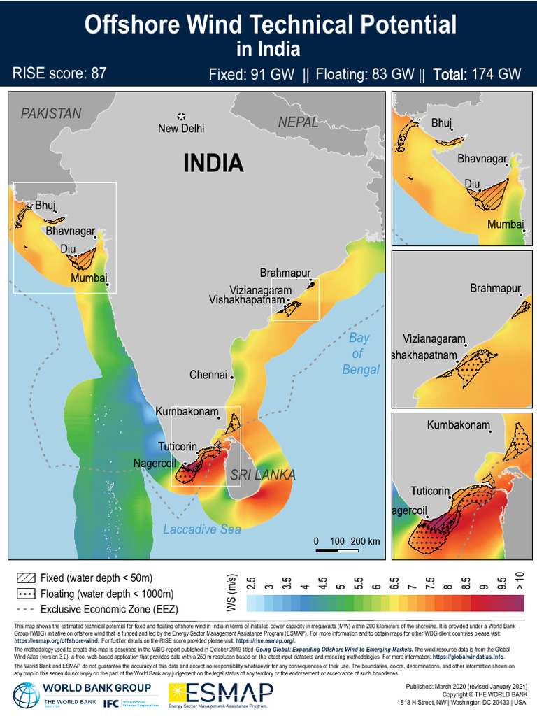 Technical-Potential-for-Offshore-Wind-in-India-Map | PDF | Offshore ...
