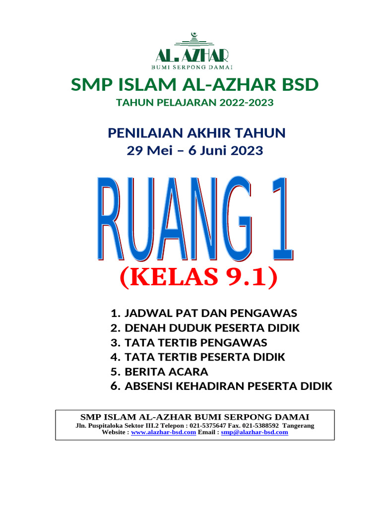 PAT SMP Islam Al-Azhar BSD 2023 | PDF