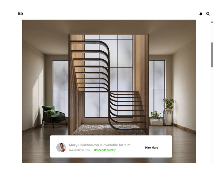 3D visualization of the stairs __ Behance | PDF