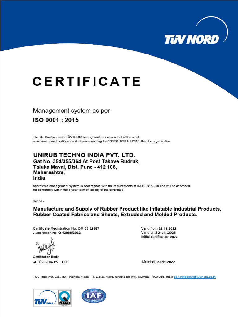 TUV NORD ISO (1) | PDF