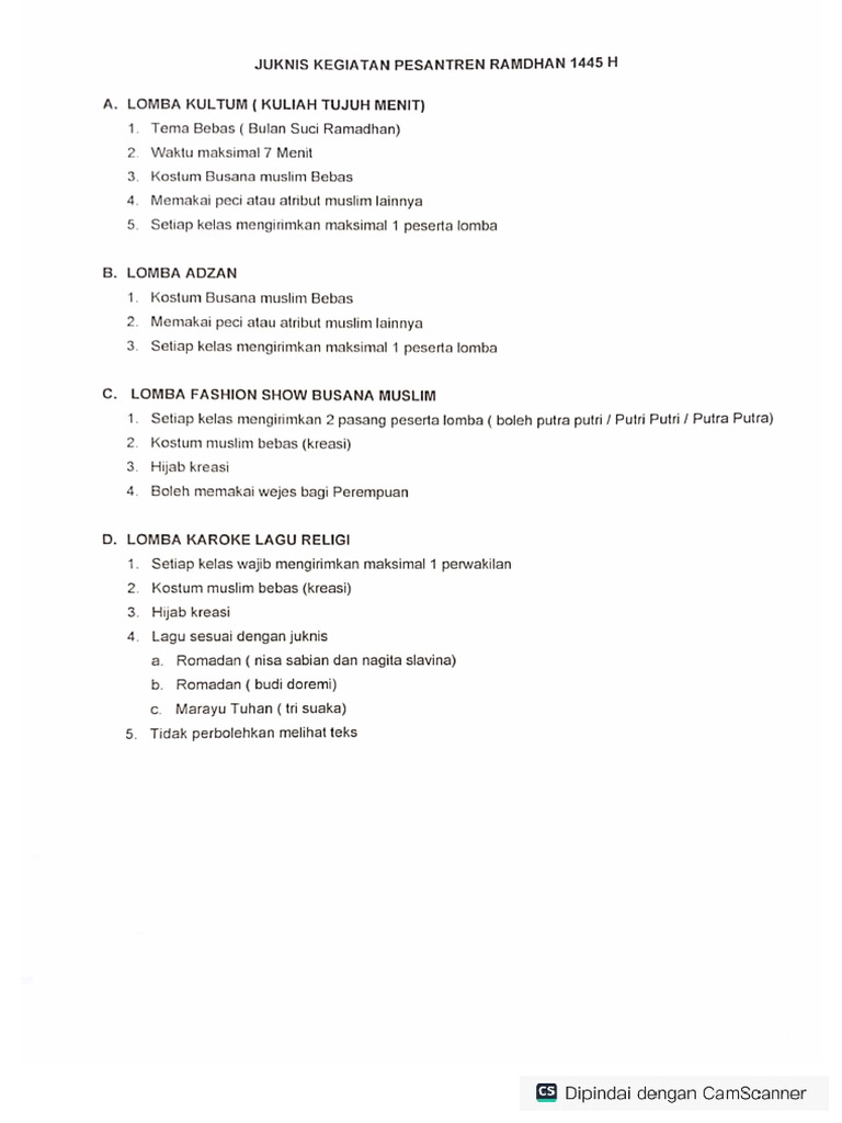 Juknis Dan Format Penilaian Kegiatan Pesantren Ramadhan 1445 H TH 2024 ...