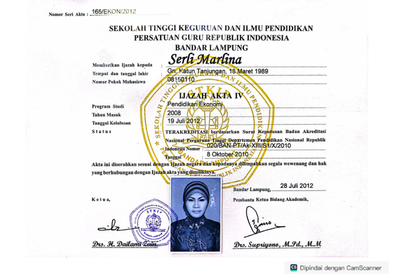 Serly Marlina - Ijazah Akta Iv | PDF