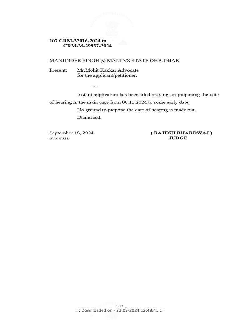 PHHC CRM 37016 2024 18 09 2024 Final Order | PDF