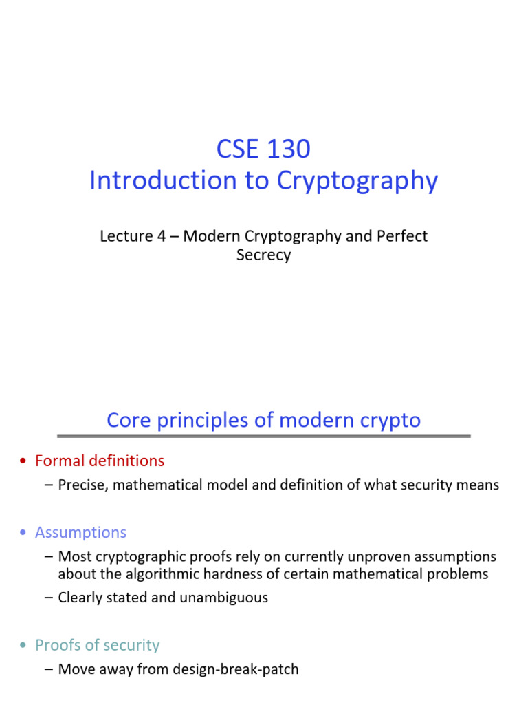 Cryptography: Definitions & Security | PDF | Cryptography | Key (Cryptography)