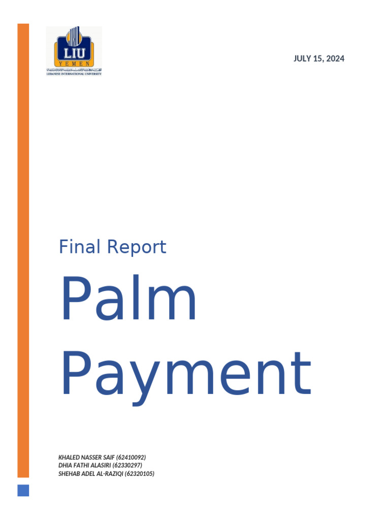 Palm Payment (PP)-Final Report | PDF | Computer Security | Security