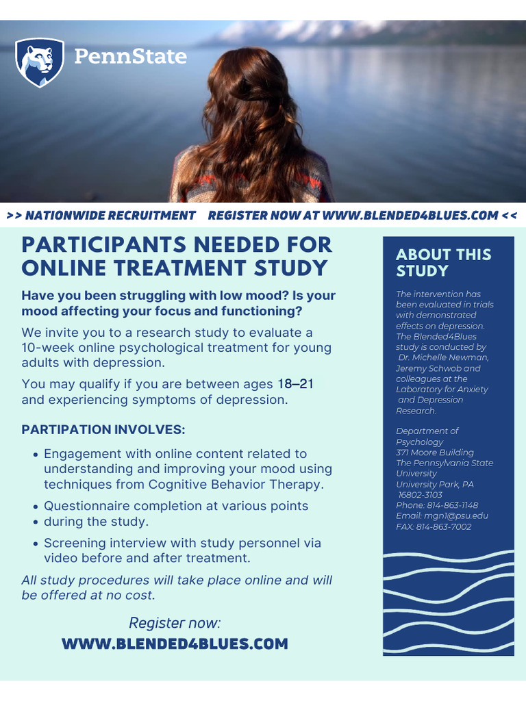 Marine Life Study: Participants Needed For Online Treatment Study | PDF