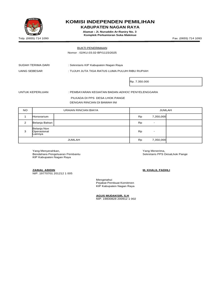 BUKTI PENERIMAAN UNTUK PPS 9 | PDF