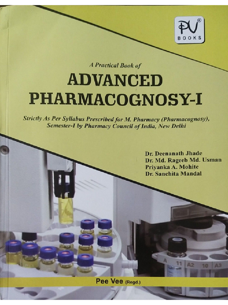C9 APracticalBookofAdvancedPharmacognosy-I | PDF