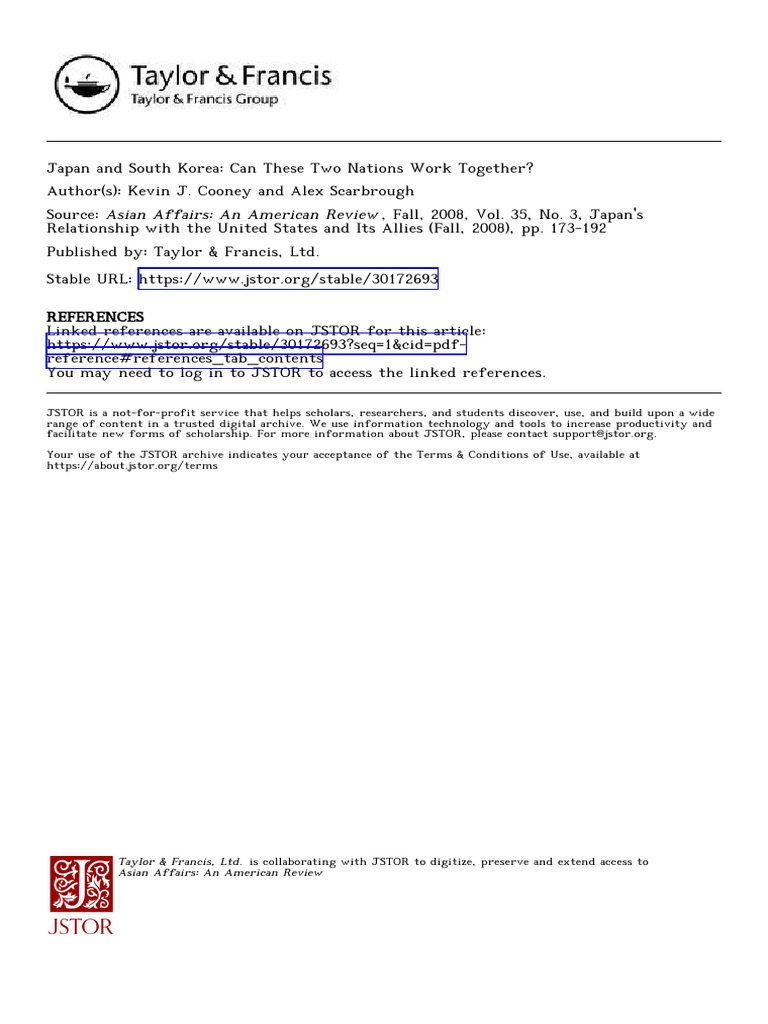 Japan and Korea Can These Two Nations Work Together | PDF | South Korea ...