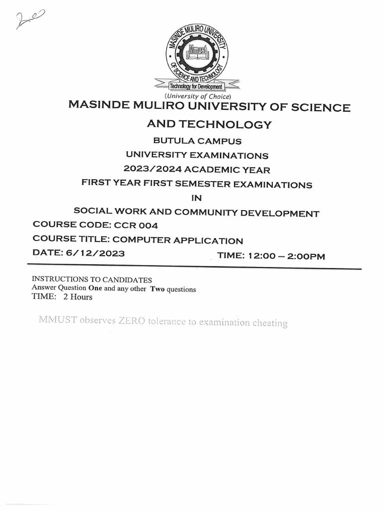 CCR 004 COMPUTER APPLICATION | PDF