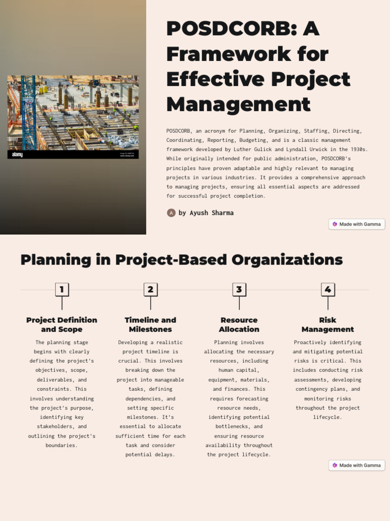 POSDCORB- | PDF | Project Management | Business