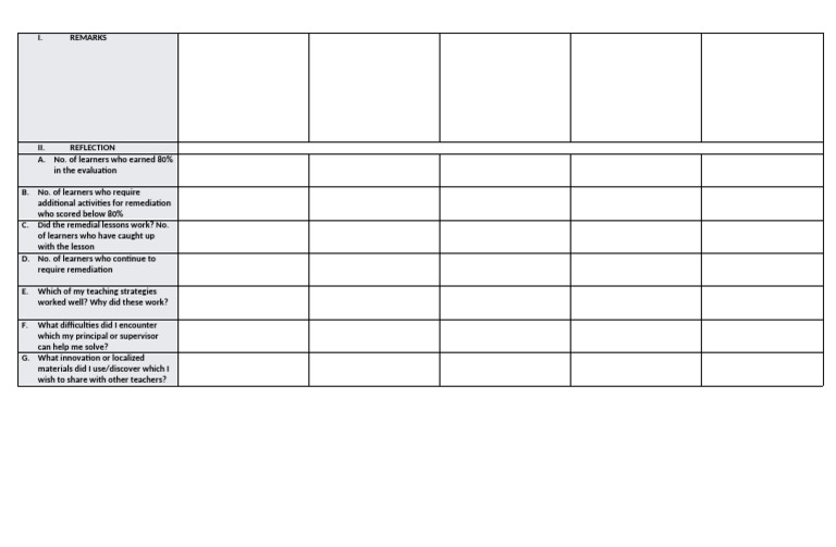 Remarks Template (1) | PDF