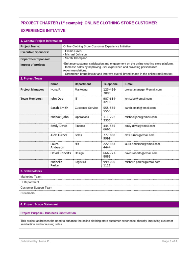 Project_Charter | PDF | Customer Experience | Mobile App