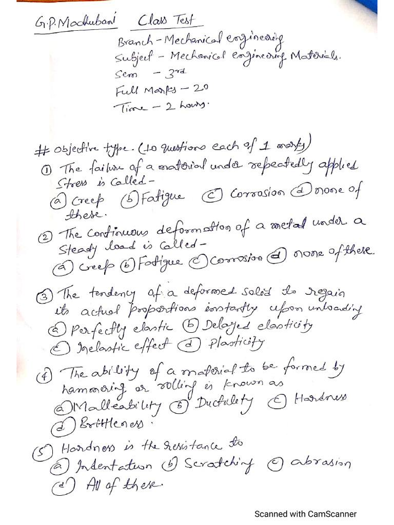 Question Paper (MEM) | PDF