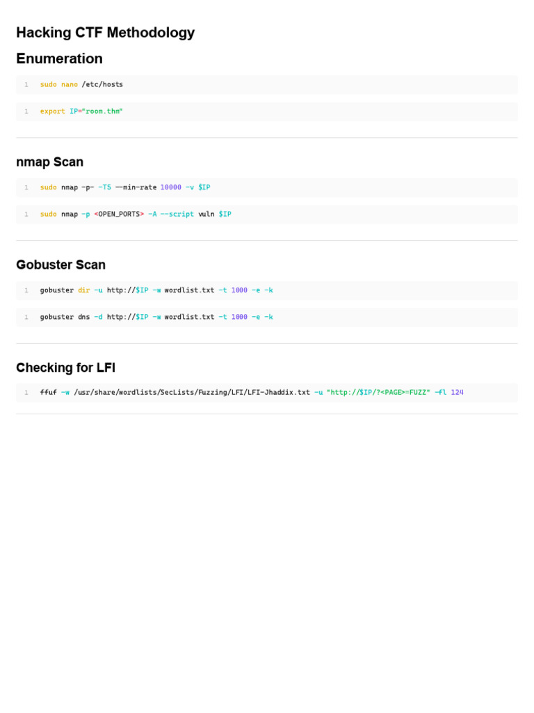 Hacking CTF Methodology | PDF