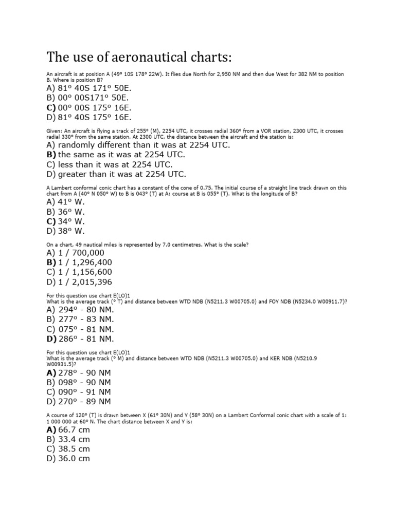 The Use of Aeronautical Charts | PDF | Latitude | Trigonometric Functions