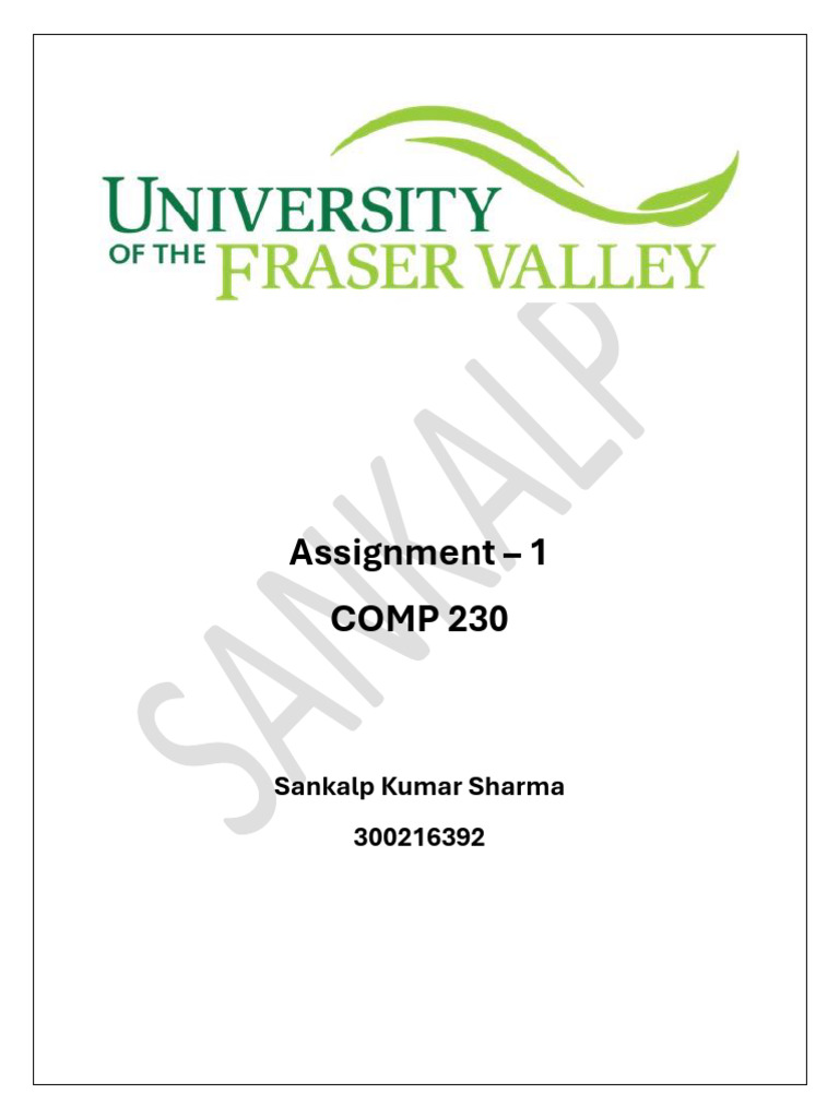 COMP 230 Assignment 1 Overview | PDF | Computer Data | Computing