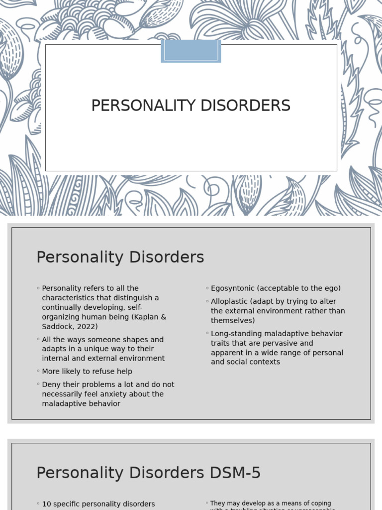 Personality Disorders | PDF | Personality Disorder | Borderline ...
