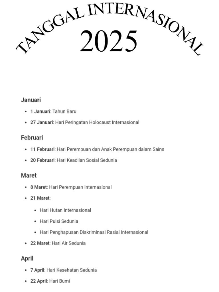 tanggal internasional | PDF