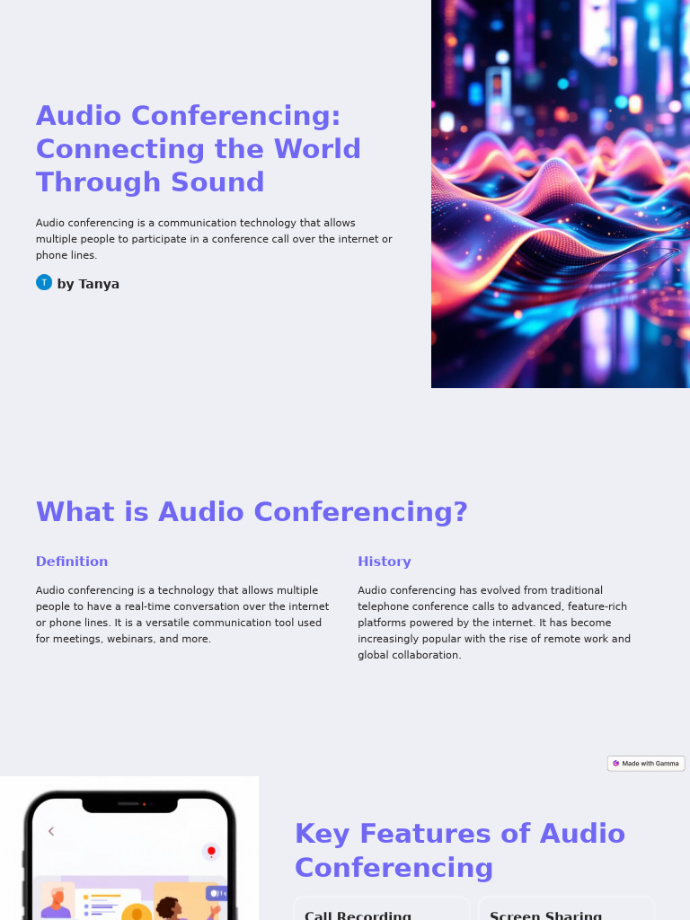 Audio Conferencing Connecting The World Through Sound | PDF ...