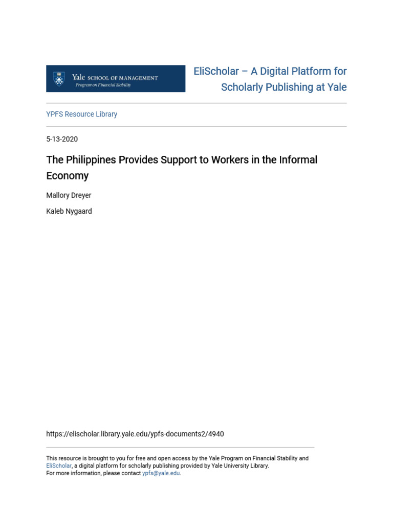 Support for Informal Workers in COVID-19 | PDF | Employment ...