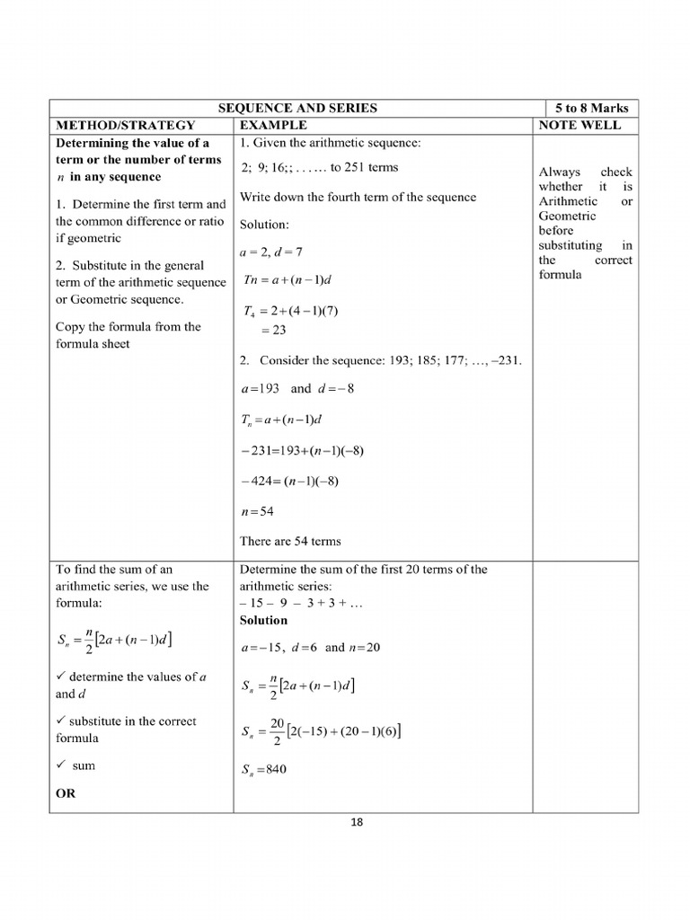 Revision Material - Series - and - Calculus | PDF