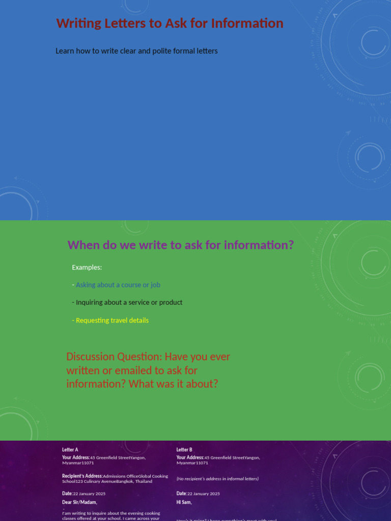 Writing Letters Presentation Styled | PDF