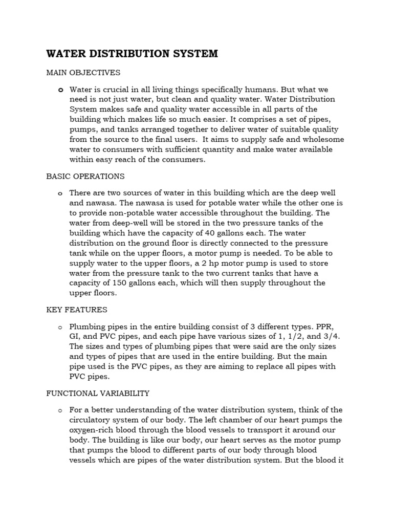 Water Dist. System | PDF