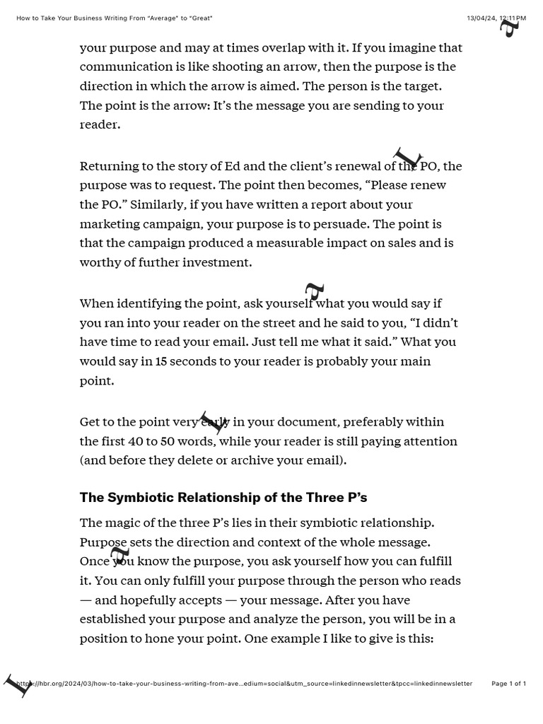 How To Take Your Business Writing From "Average" To "Great" | PDF ...