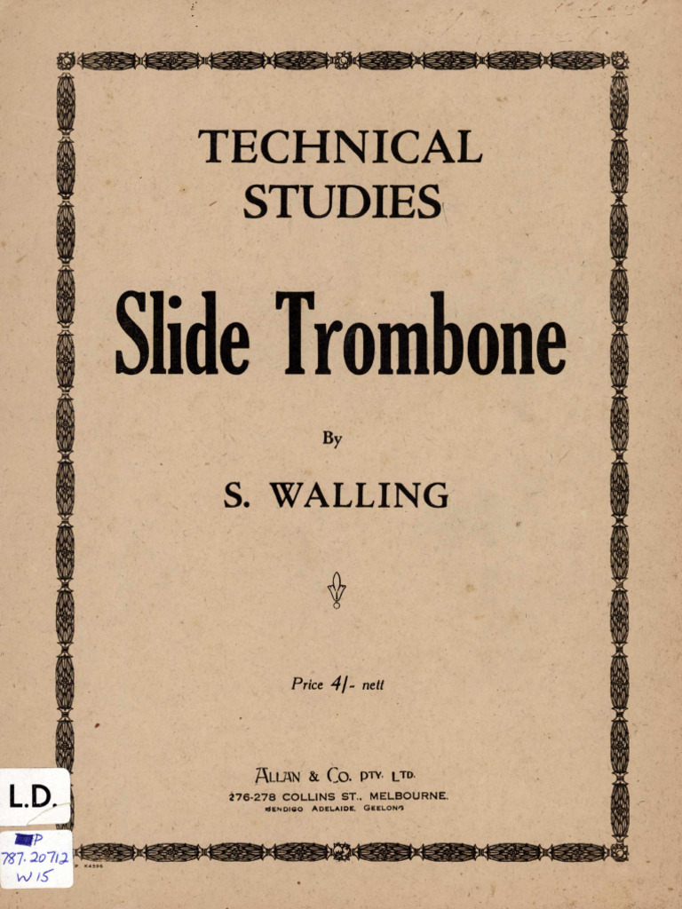TechnicalStudies SlideTrombone sm0280 | PDF | Trombone | Clef