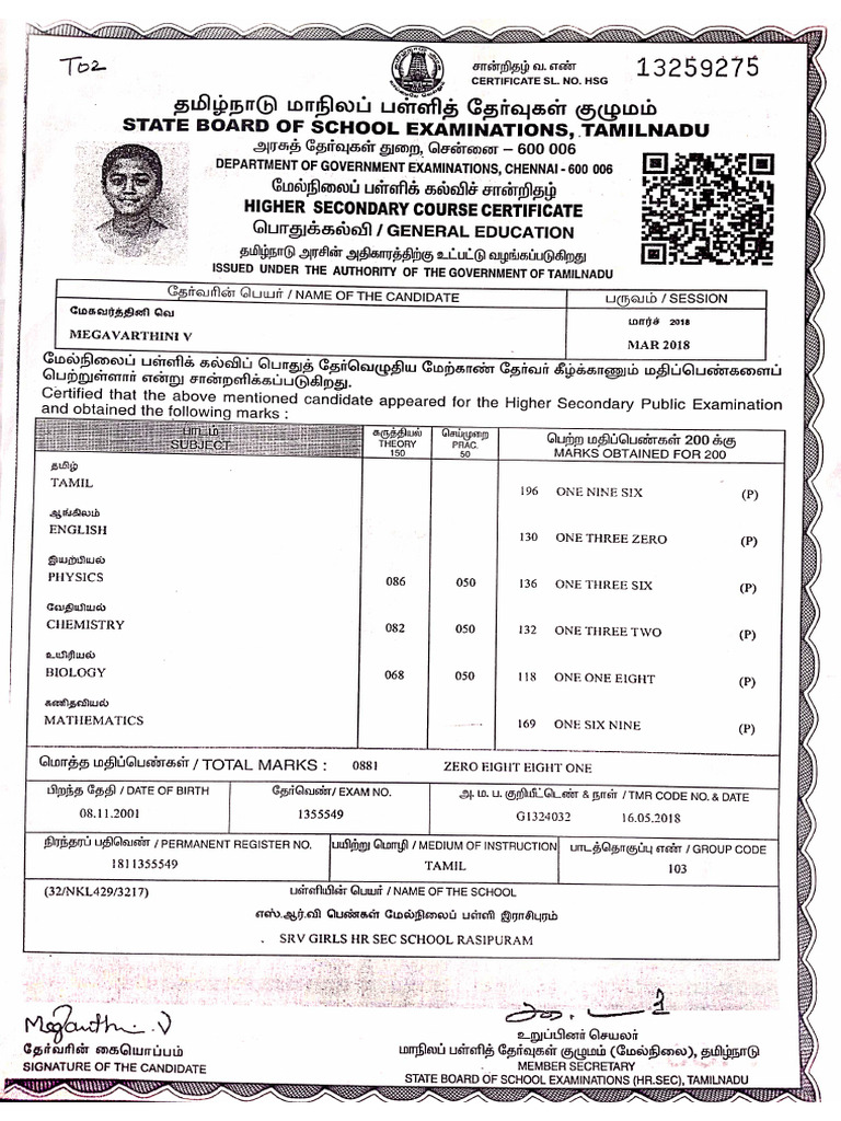 12'Th Marksheet | PDF