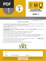 Imo Sample Paper Class-1 | PDF | Reason | Mathematics