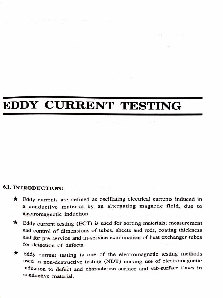 Eddy Current Testing | PDF