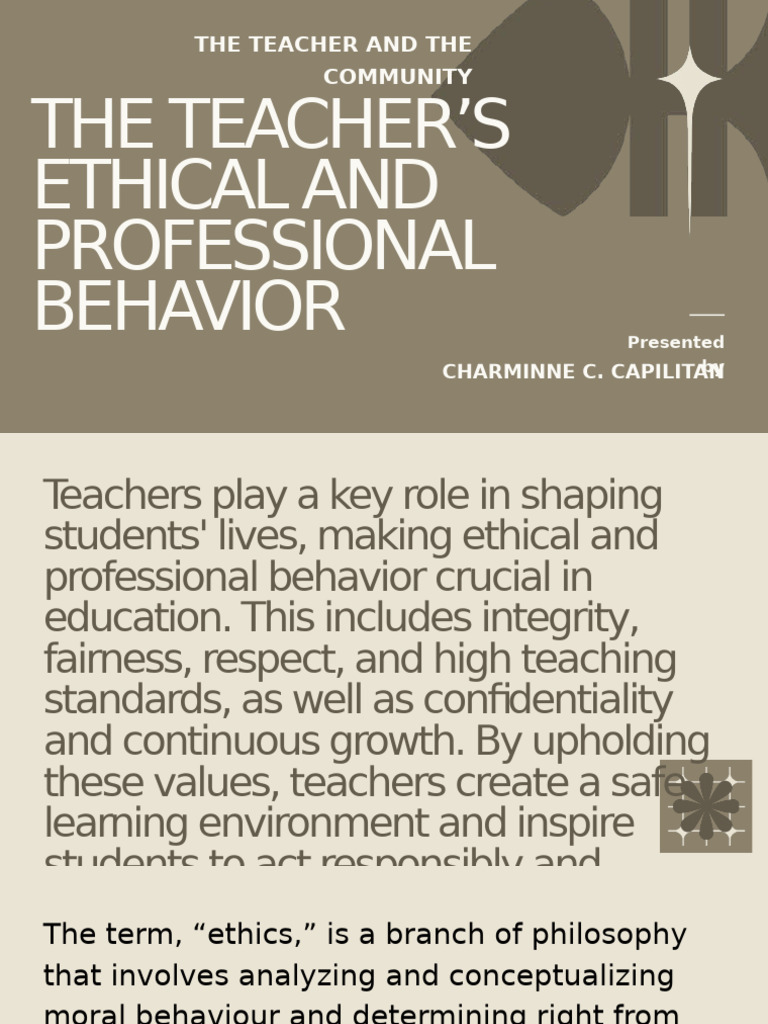 Teacher Ethics and Professionalism Guide | PDF | Teachers | Learning