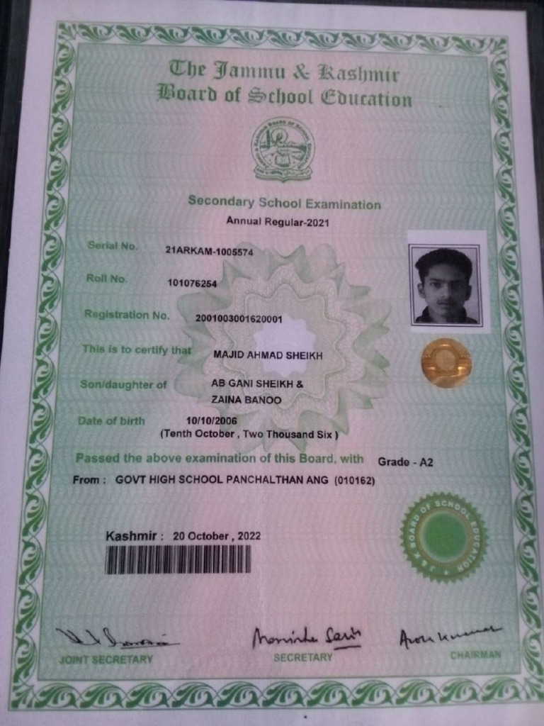Ma Classxcertificate | PDF