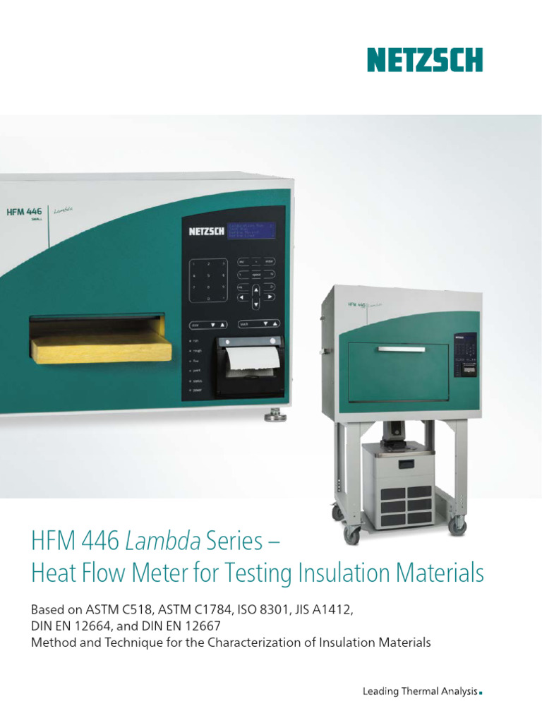 HFM 446 Lambda: Insulation Testing Device | PDF | Differential Scanning ...