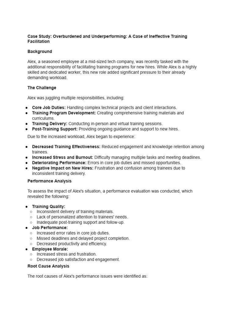 Improving Training Effectiveness for Employees | PDF | Workload ...